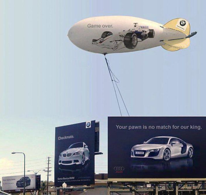 The Billboard Battle of BMW vs Audi